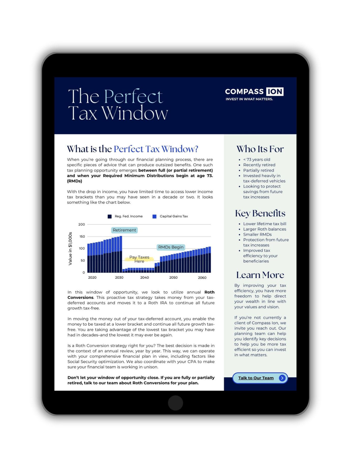 The Perfect Tax Window (1 Page Guide) - Compass Ion Advisors